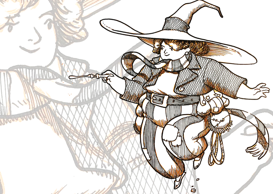 Inking Tutorial 3 - Floating Witch by Jake Parker (Inktober)