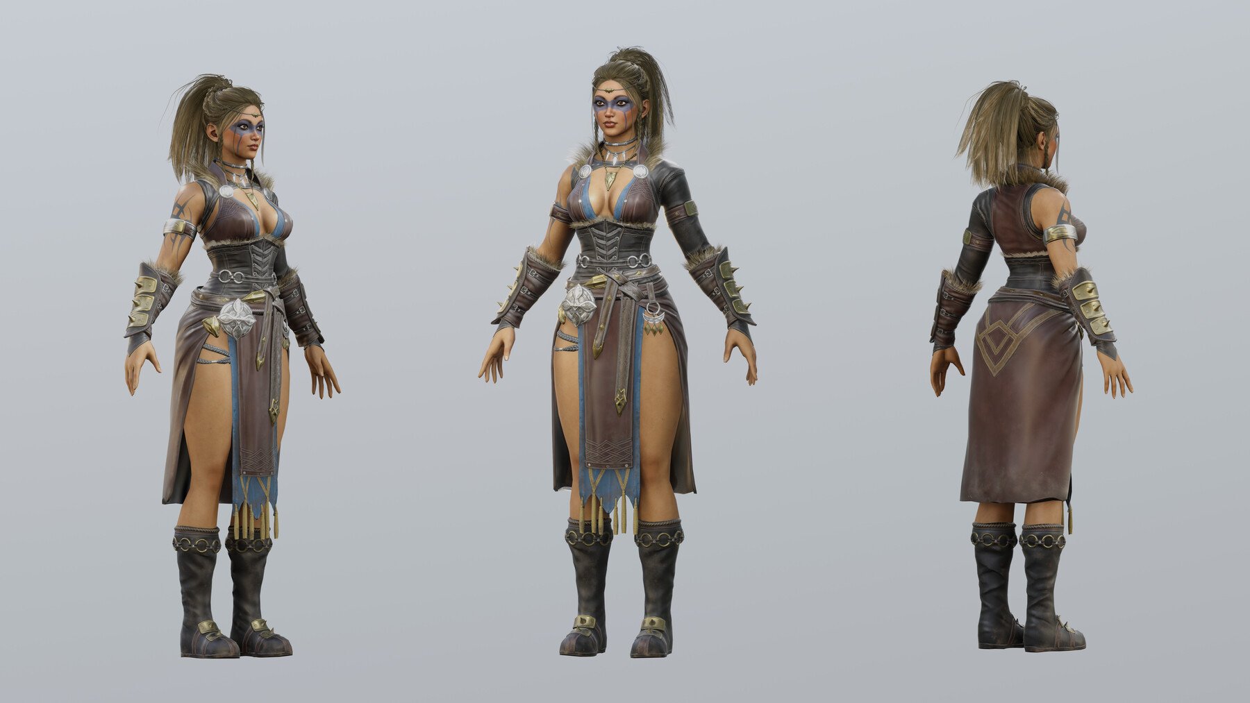 Blender Game Ready Character Modeling Full Process Video 3D Model 