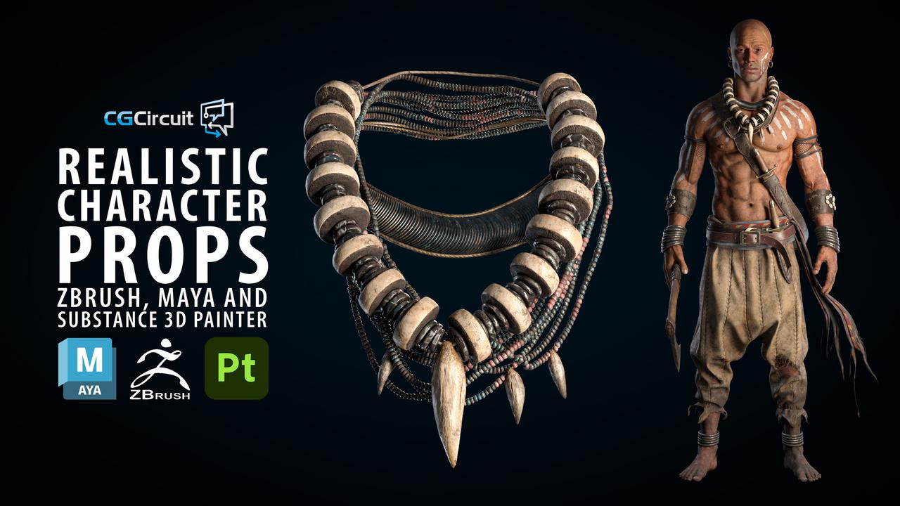 Realistic Character Props - Zbrush, Maya and Substance 3D Painter by Tomas Sackmann