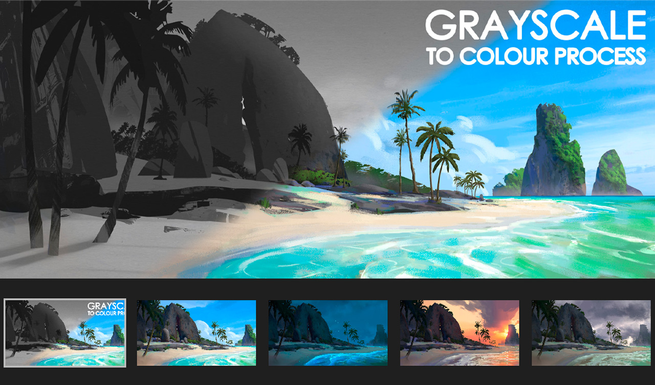 Grayscale To Colour Process by Gavin O'Donnell