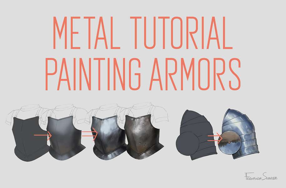 Painting Metal - Armor Tutorial by Fernanda Suarez