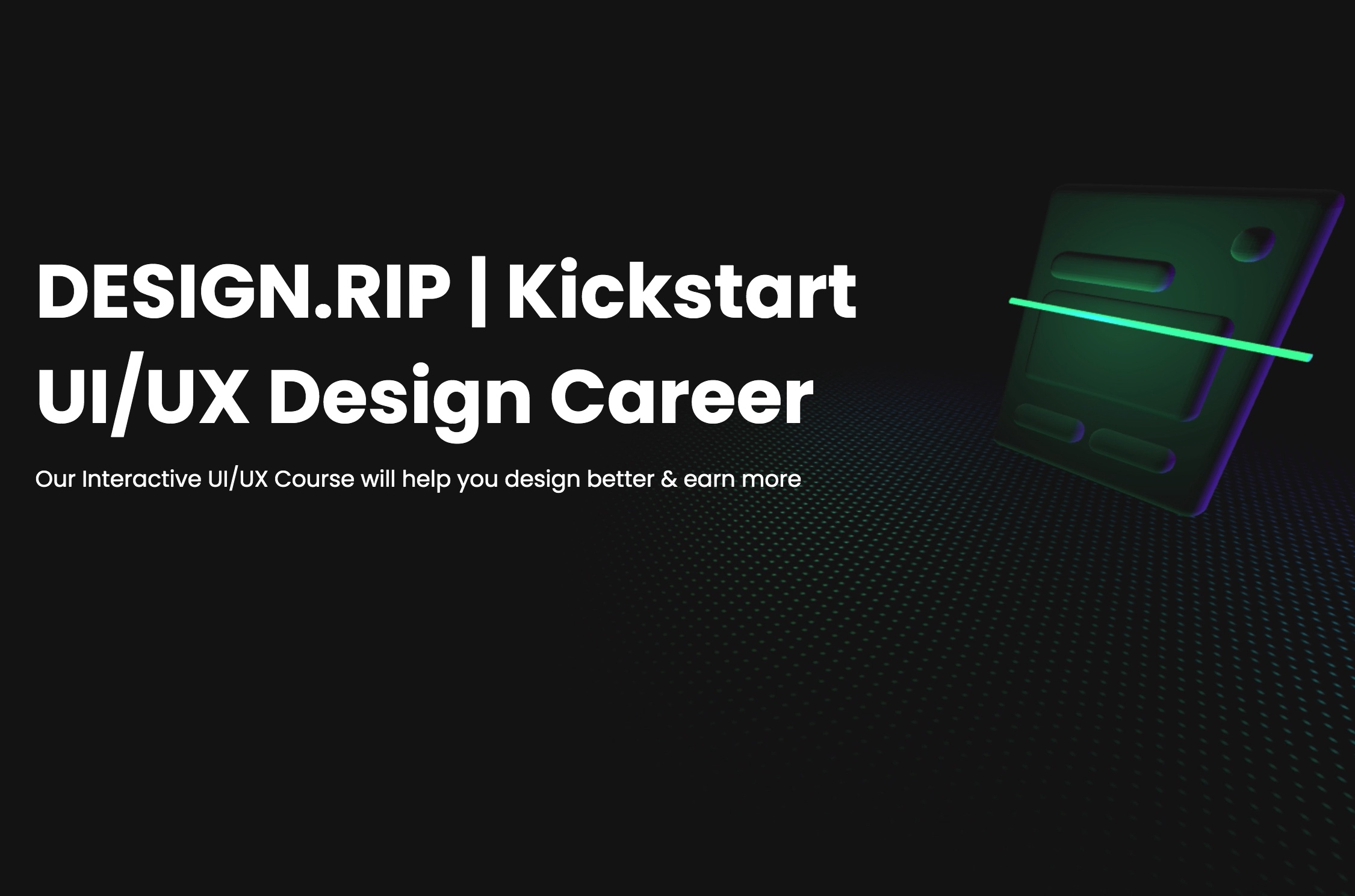 Kickstart your UI-UX Design Career (2022-6)