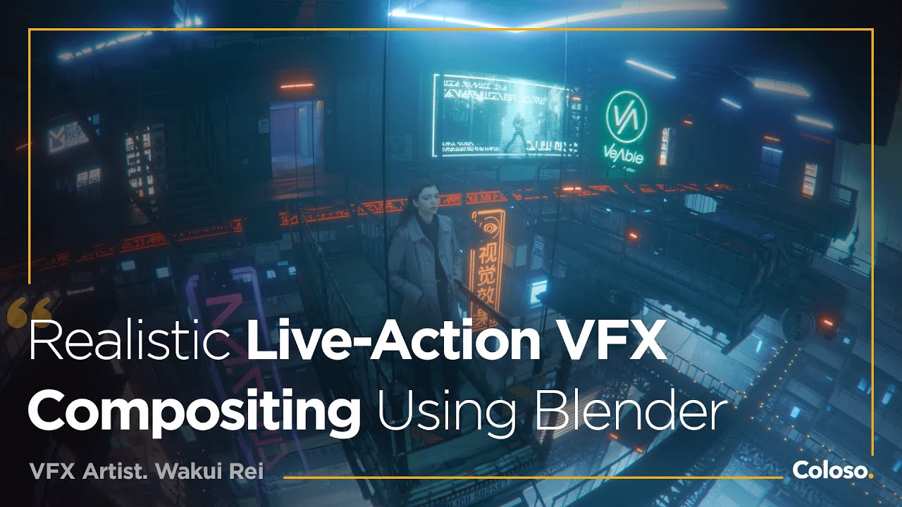Realistic Live-Action VFX Compositing Using Blender by Wakui Rey (Japanese, English & Chinese sub)