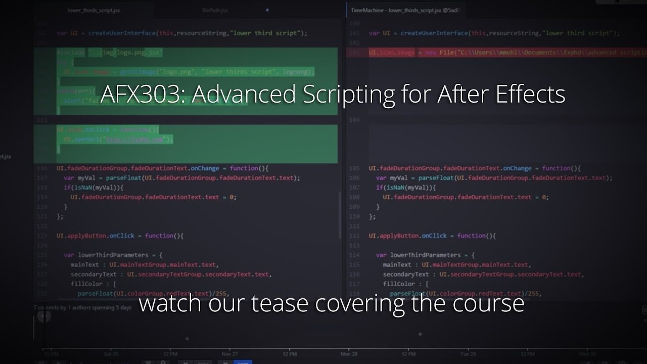 Afx303 Afx304 Advanced Scripting For After Effects Part 1 And 2