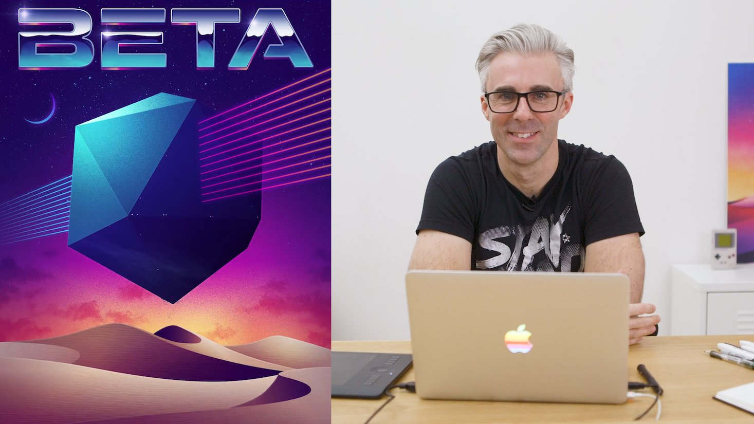 Digital 80s Design Combining Illustrator and Photoshop