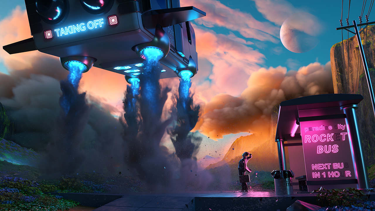 Rocket Bus Redshift Houdini Tutorial