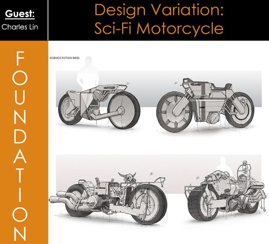 Foundation Patreon - Scifi Motorcycle Design Variation