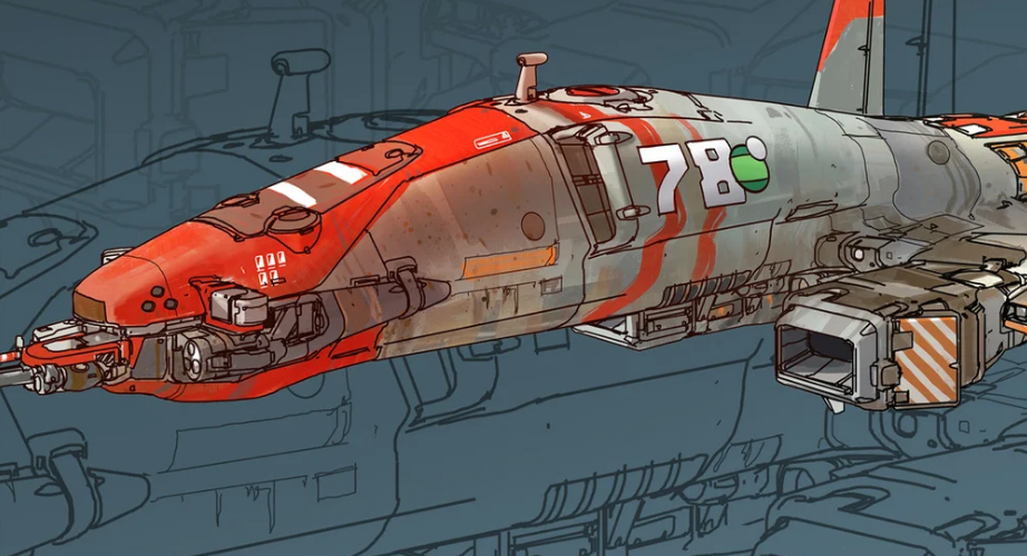 Line Spaceship by Sparth