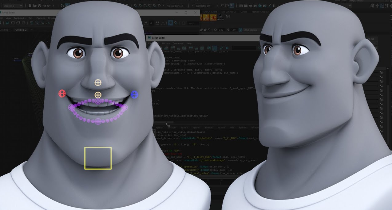 Rigging The Jaw with Python in Maya