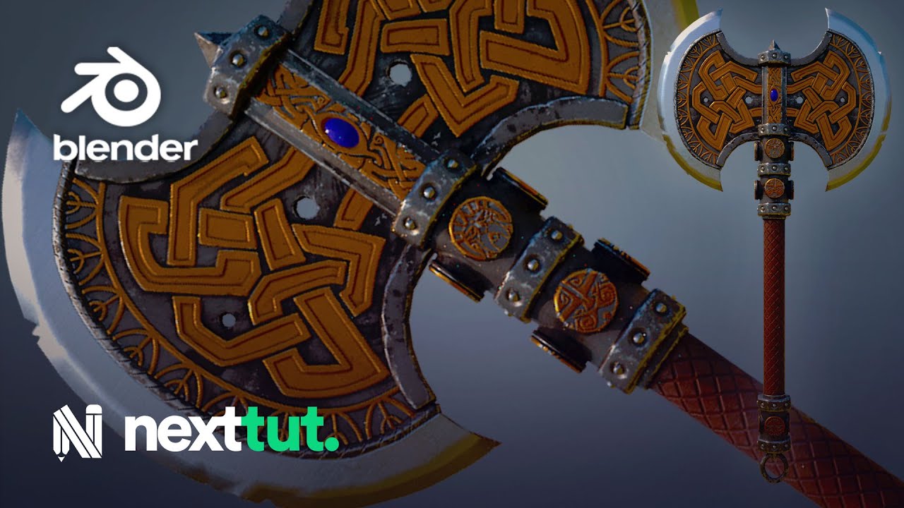 Making a Fantasy Axe in Blender by Nexttut