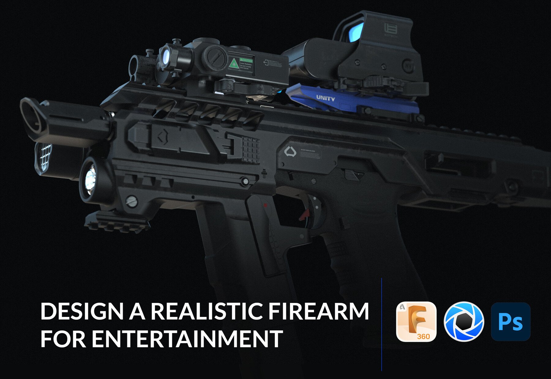 Design a realistic firearm for entertainment by Daniele Trevisan