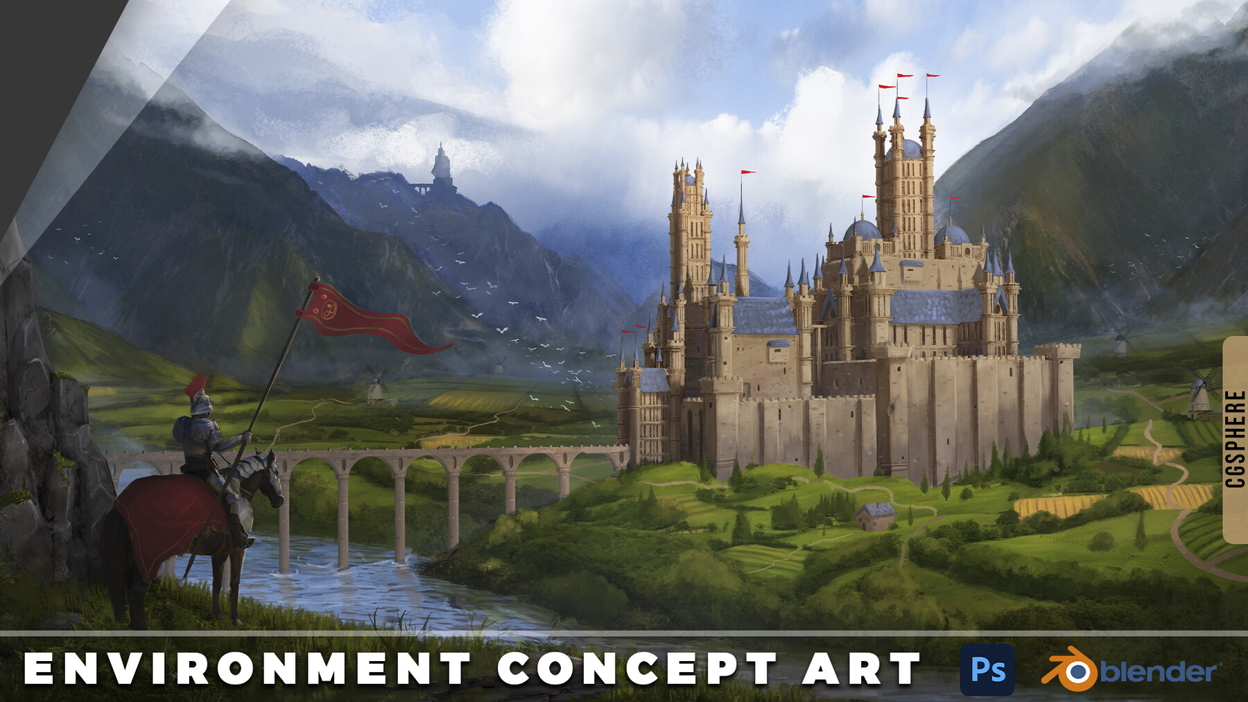 Environment Concept Art Tutorial + Files And Kitbash by CG Sphere