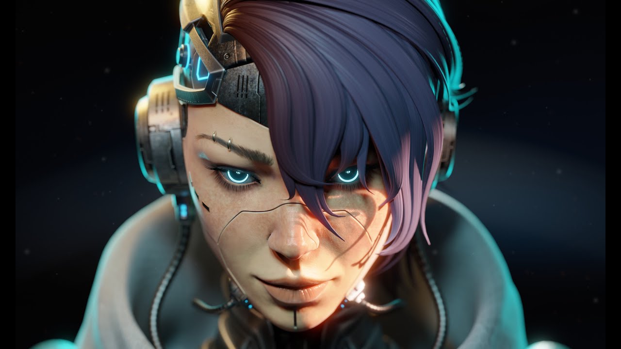 Cyberpunk Style Girl Blender modeling – Full videos & blend file by ...