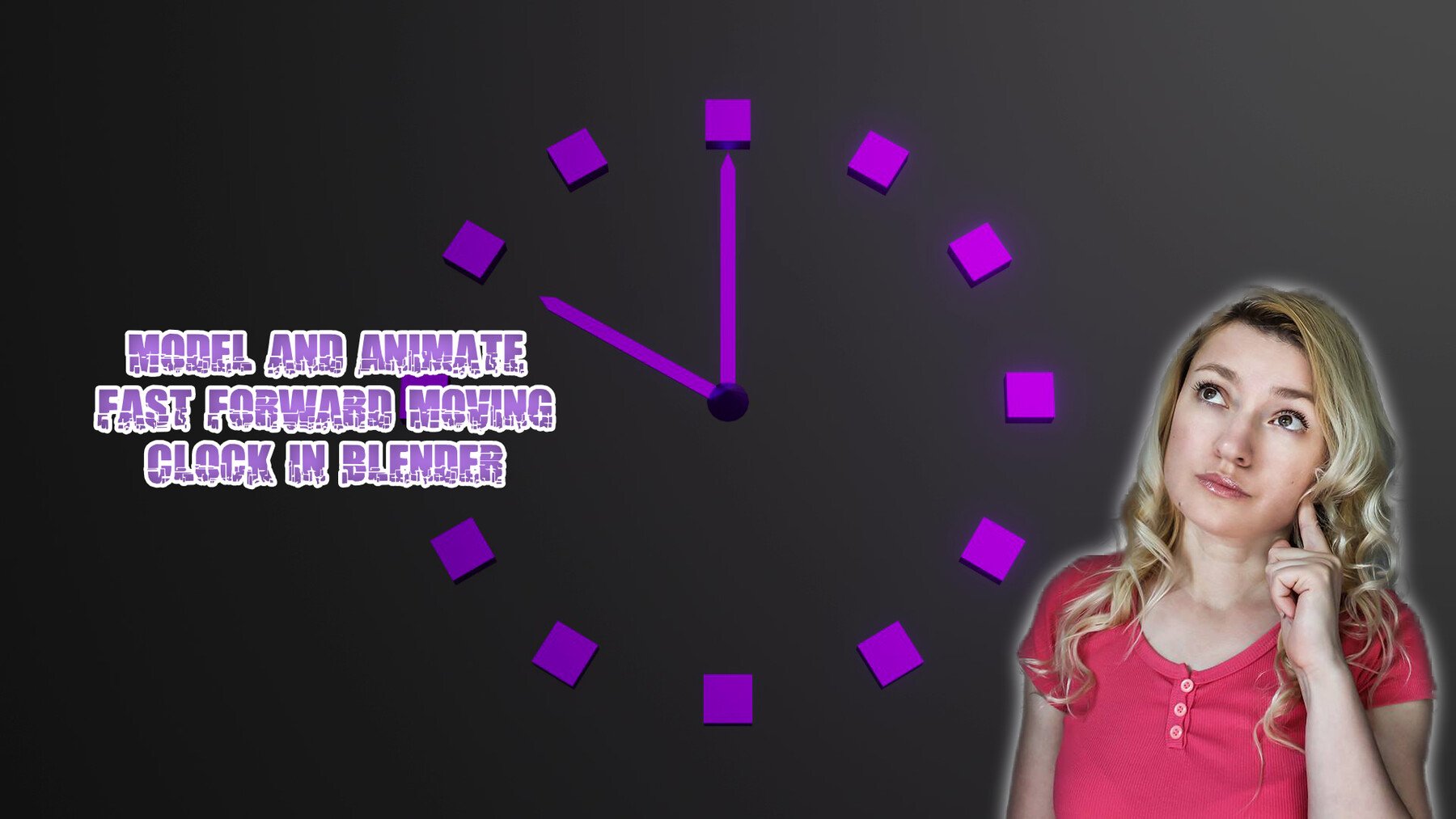 Model and Animate Fast Forward Moving Clock in Blender