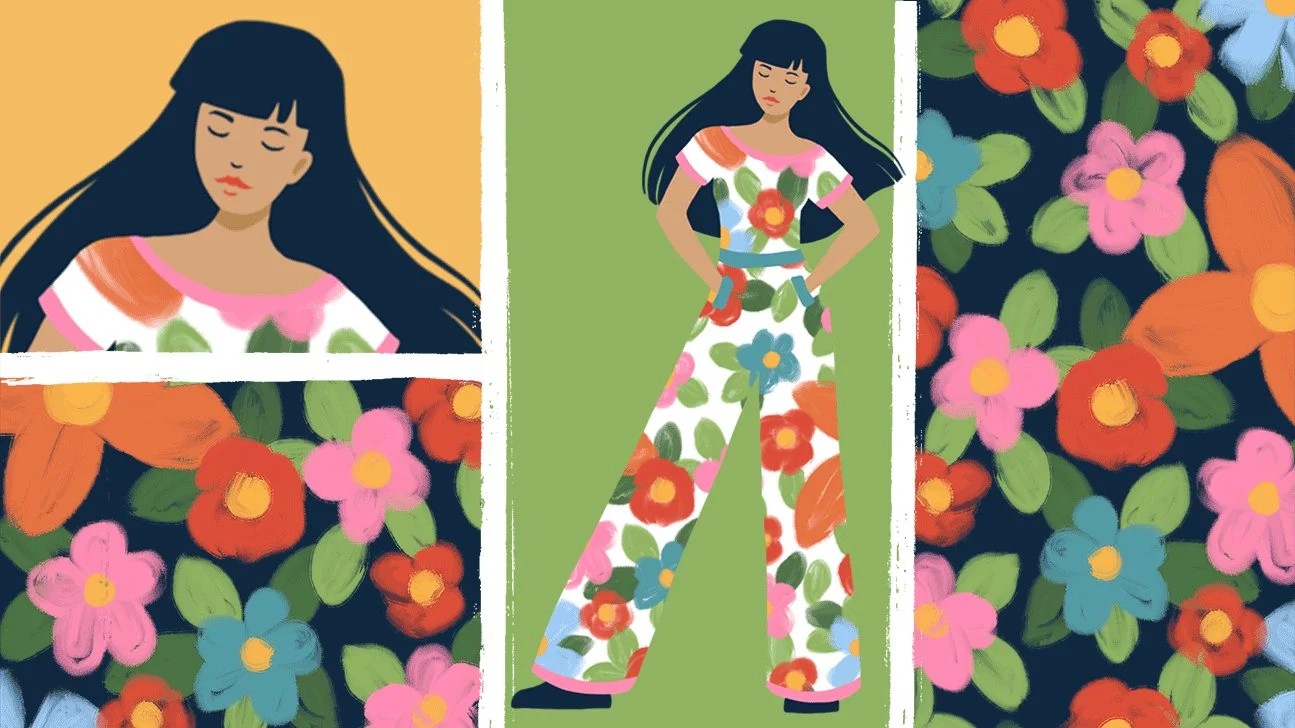 Drawing People in Pattern Outfits - Stylized Character Illustration in ...