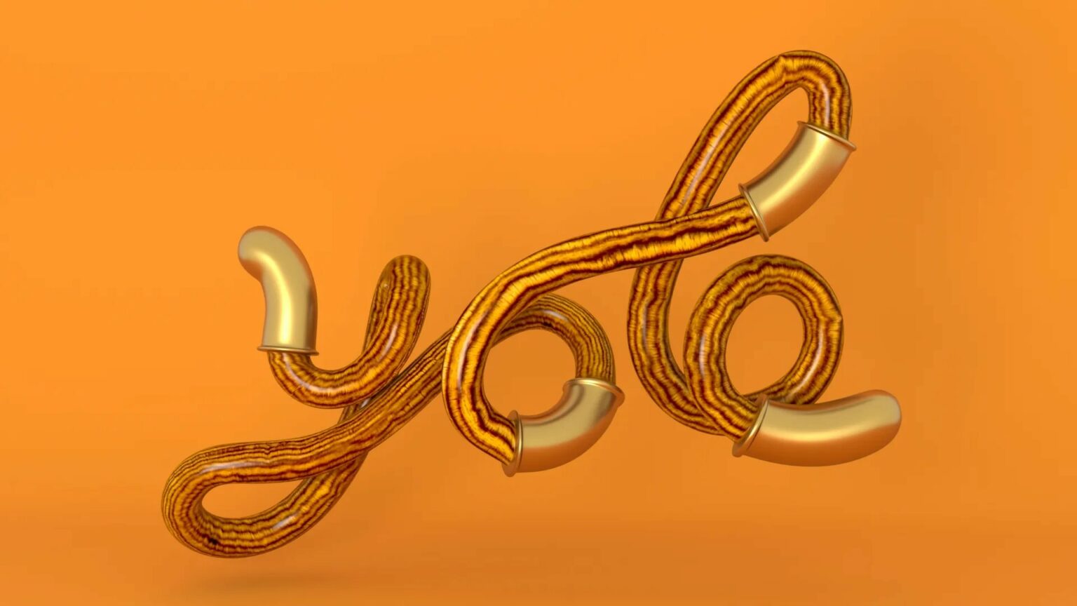 3D Maya calligraphy of a white ball going from plain 2D to fun 3D by ...