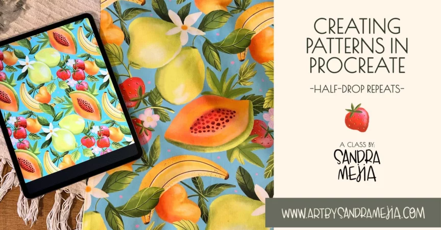 Creating Patterns in Procreate – Half-drop Repeats