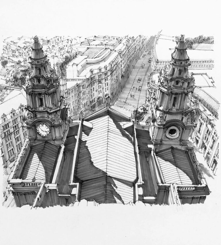 Drawing Architectural Landscapes from Photo References by Stephen Travers
