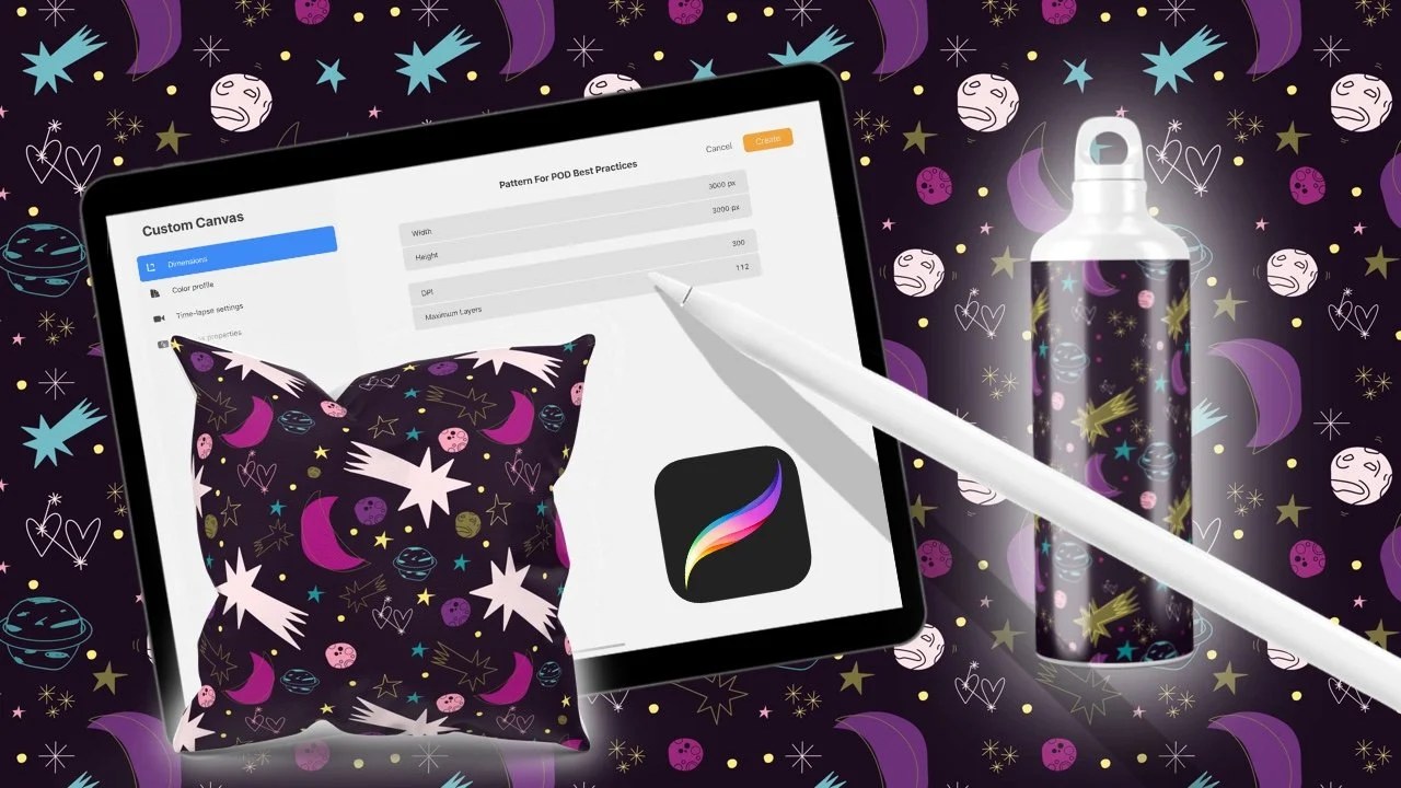 Pattern Design in Procreate - 3 + 1 Key Settings for Print on Demand