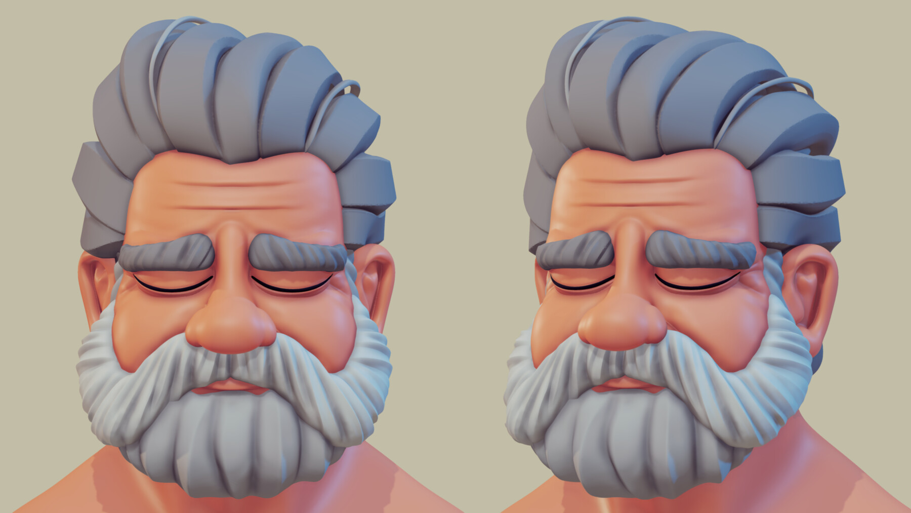 Sculpting Old Man Bust in ZBrush by Oasim Karmieh