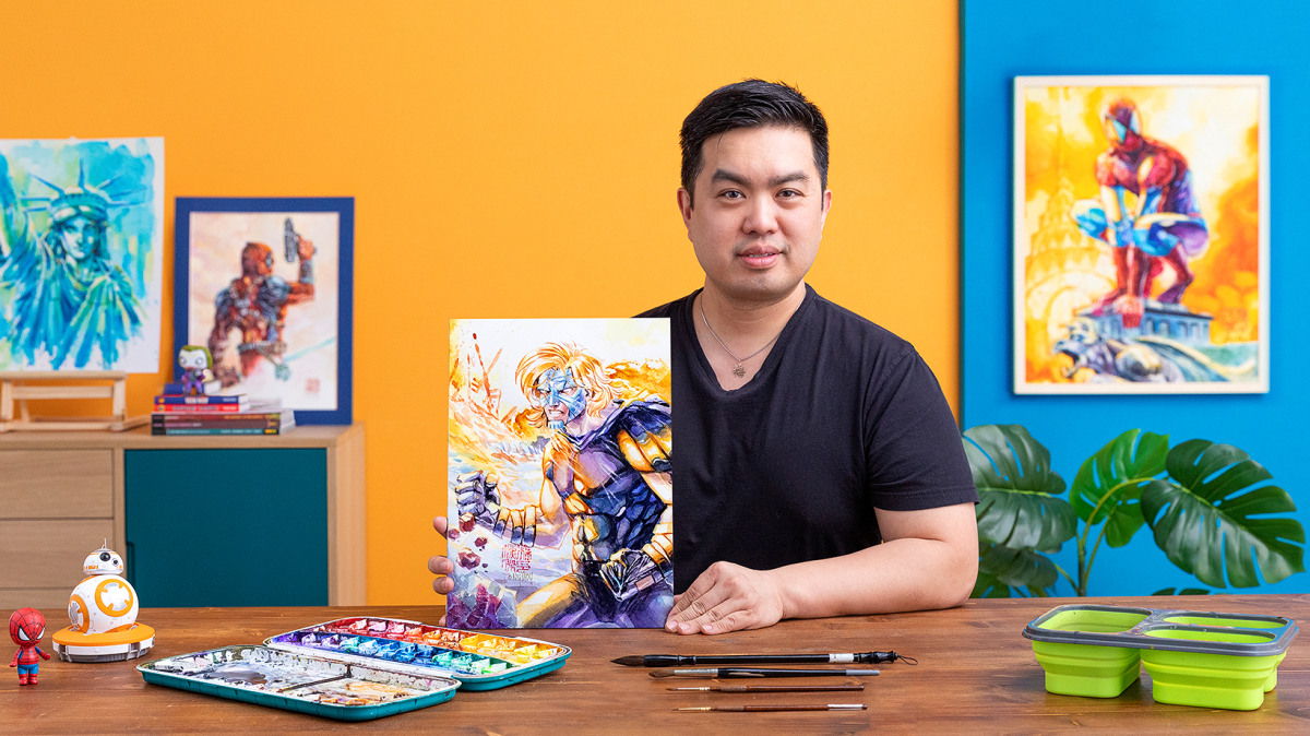 Watercolor Techniques for Comic Book Covers by by Tony Moy