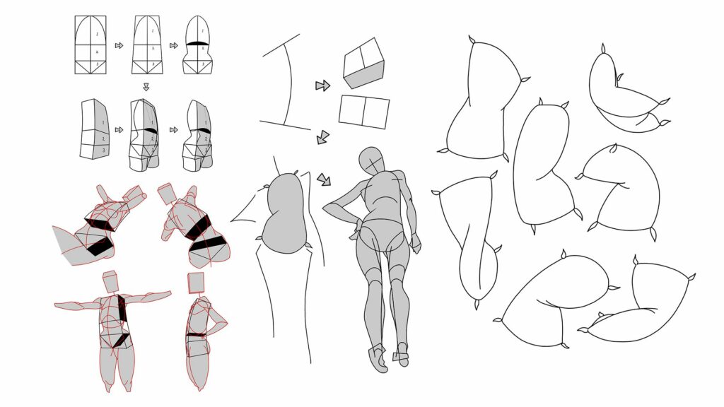 Simplified Figure Drawing with Basic Shapes - 기초 도형으로 가장 쉽게 접근하는 인체 드로잉 ...