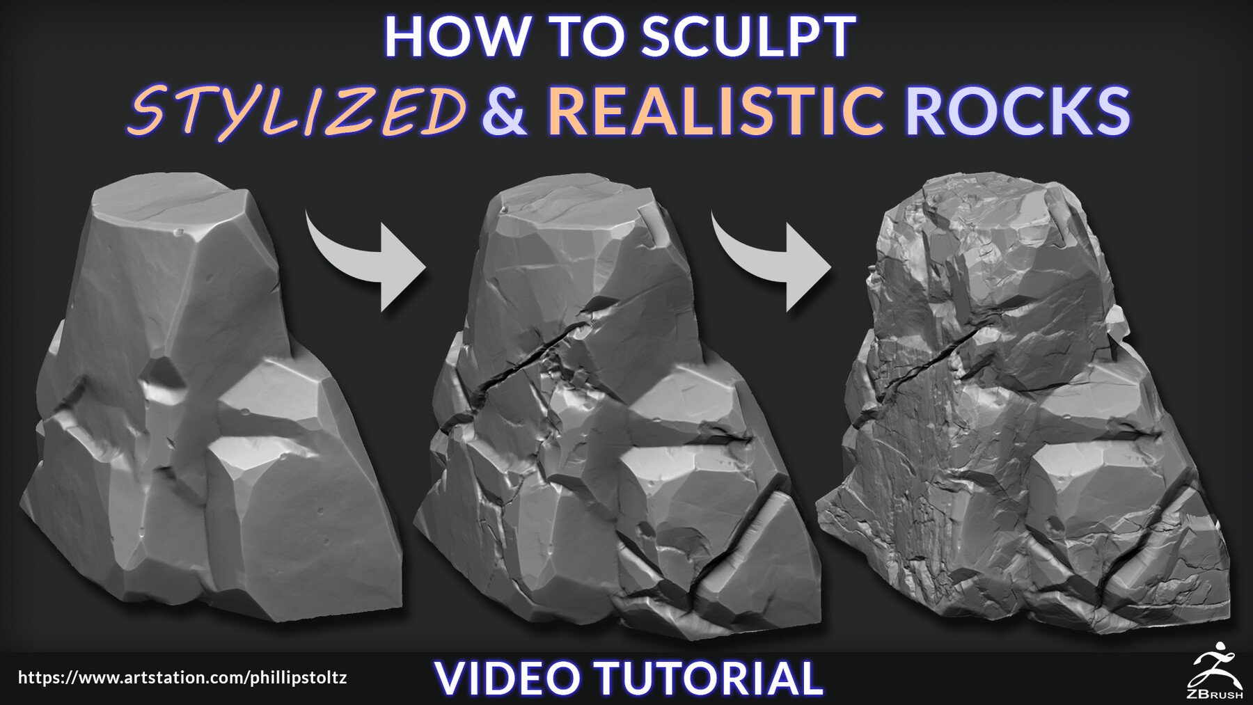 How to Sculpt Stylized Rocks by Phil Stoltz