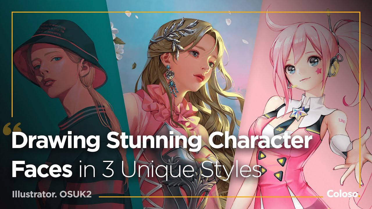 Drawing Stunning Character Faces in 3 Unique Styles [Coloso, OSUK2, GBC ...