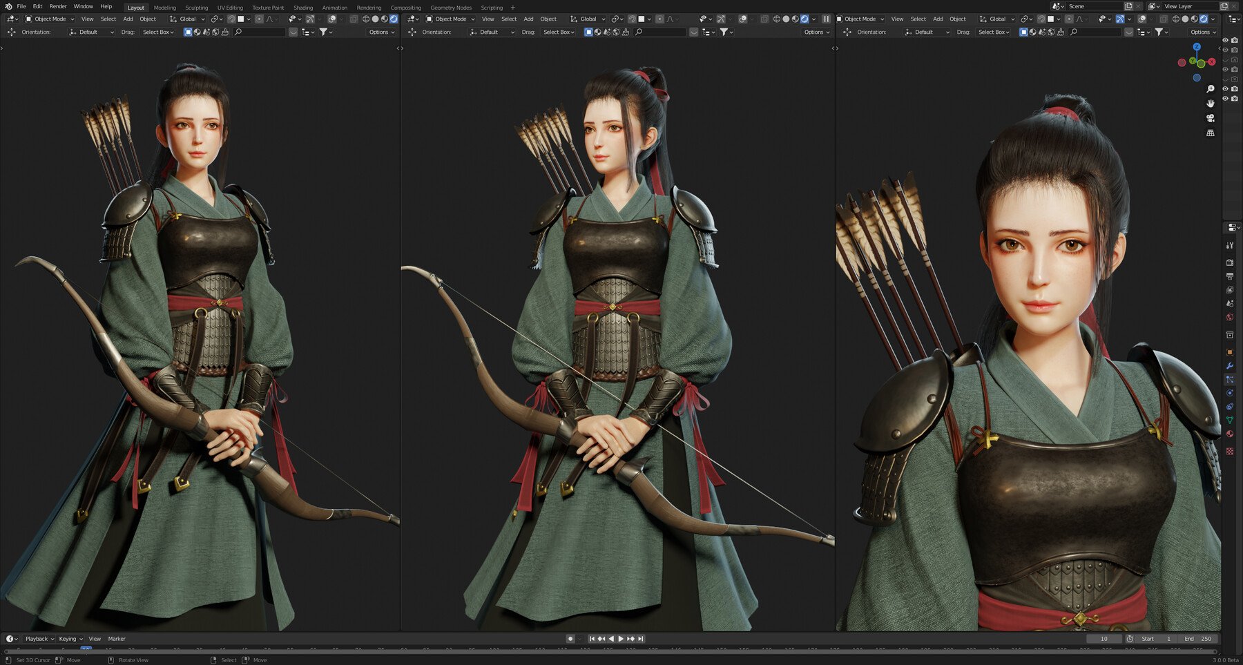 Archer Character Modeling - Blender 3.0 - Full Process videos & 3D ...