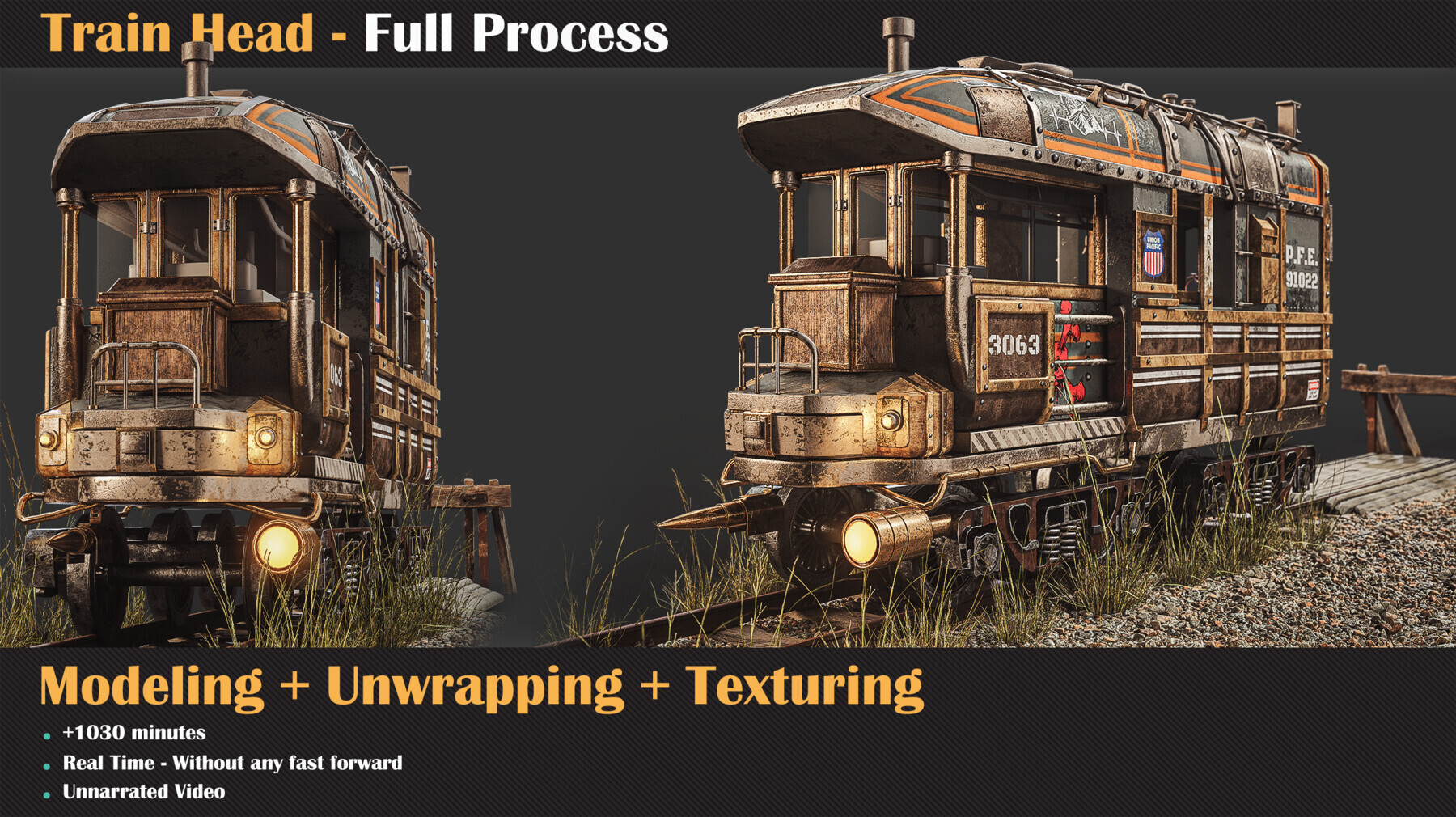 Mastering 3D Modeling, Unwrapping, and Texturing a Train by 3DRedBox Studio
