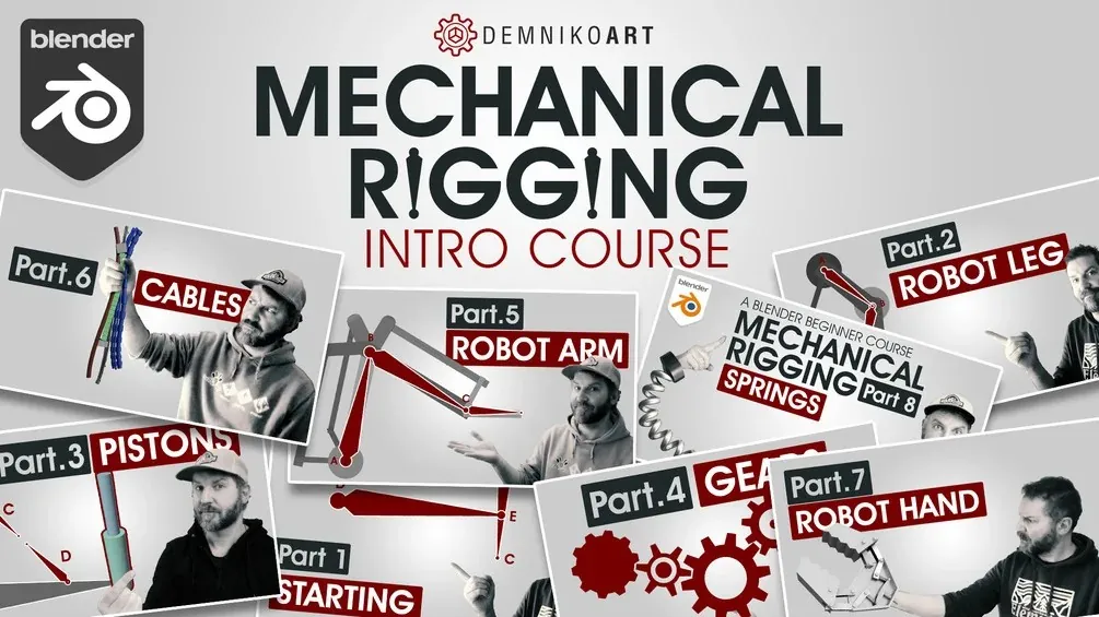Mechanical Rigging in Blender - A Beginner Course by Niko