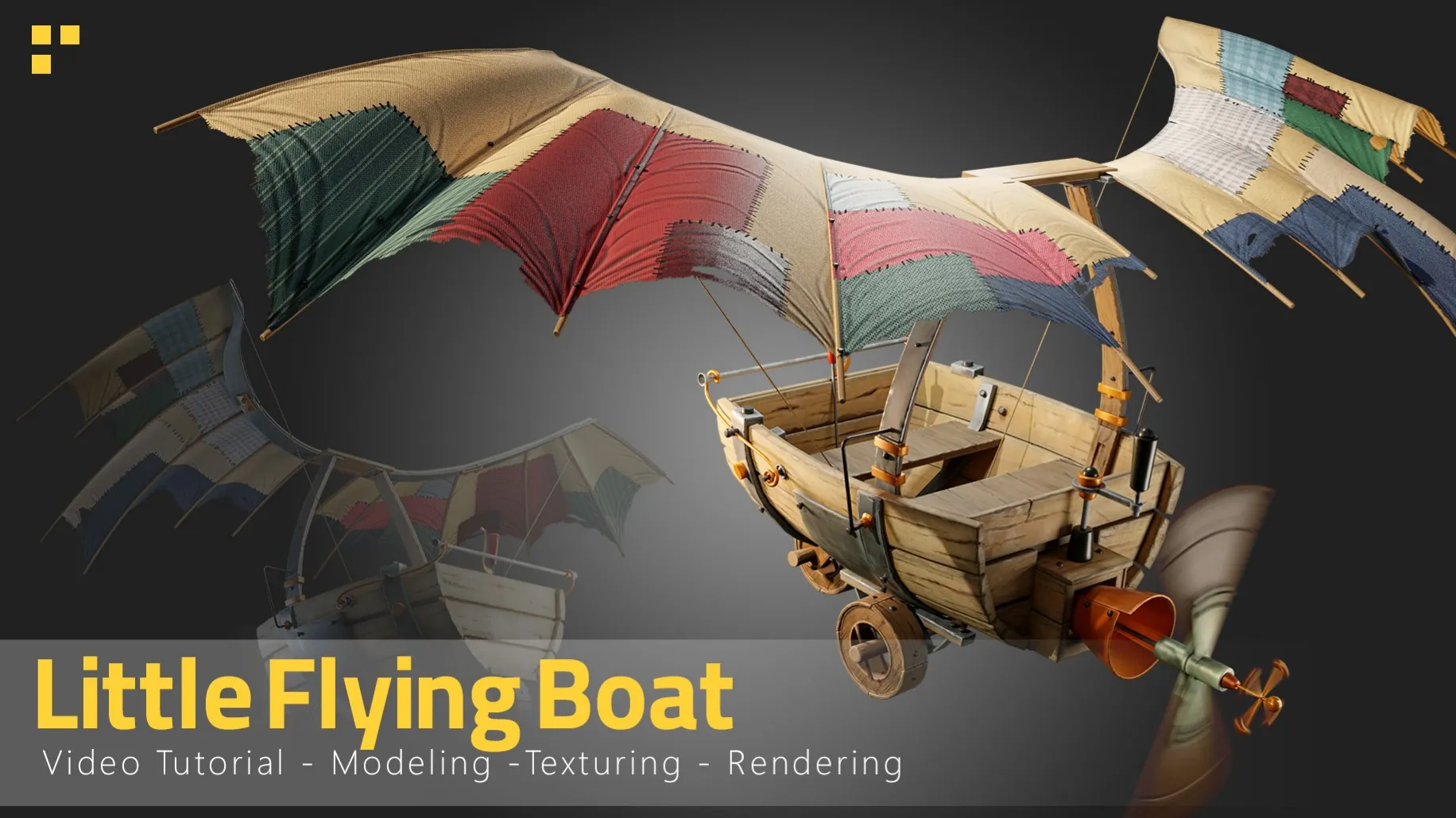 Little Flying Boat - Full Process Tutorial by Bridge studio